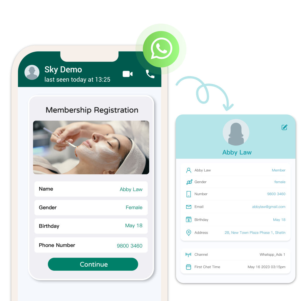 Automated WhatsApp Form – SkyCRM®